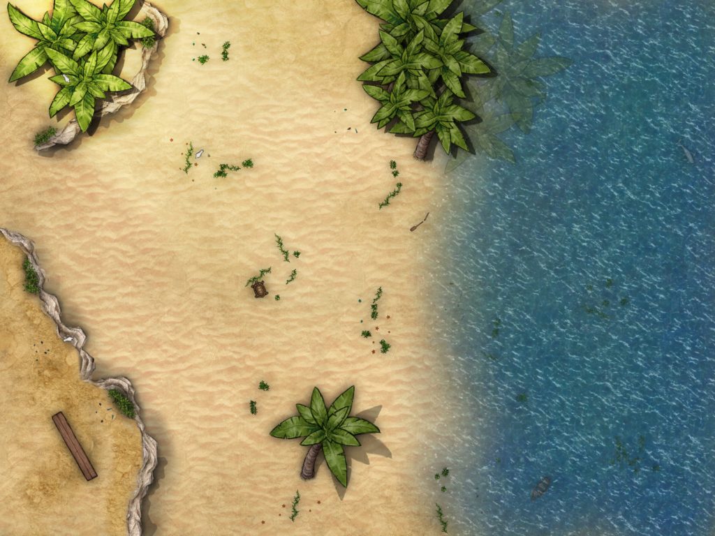 Beach on a hot day battlemap – Spooky Action Games – Table Top Role ...