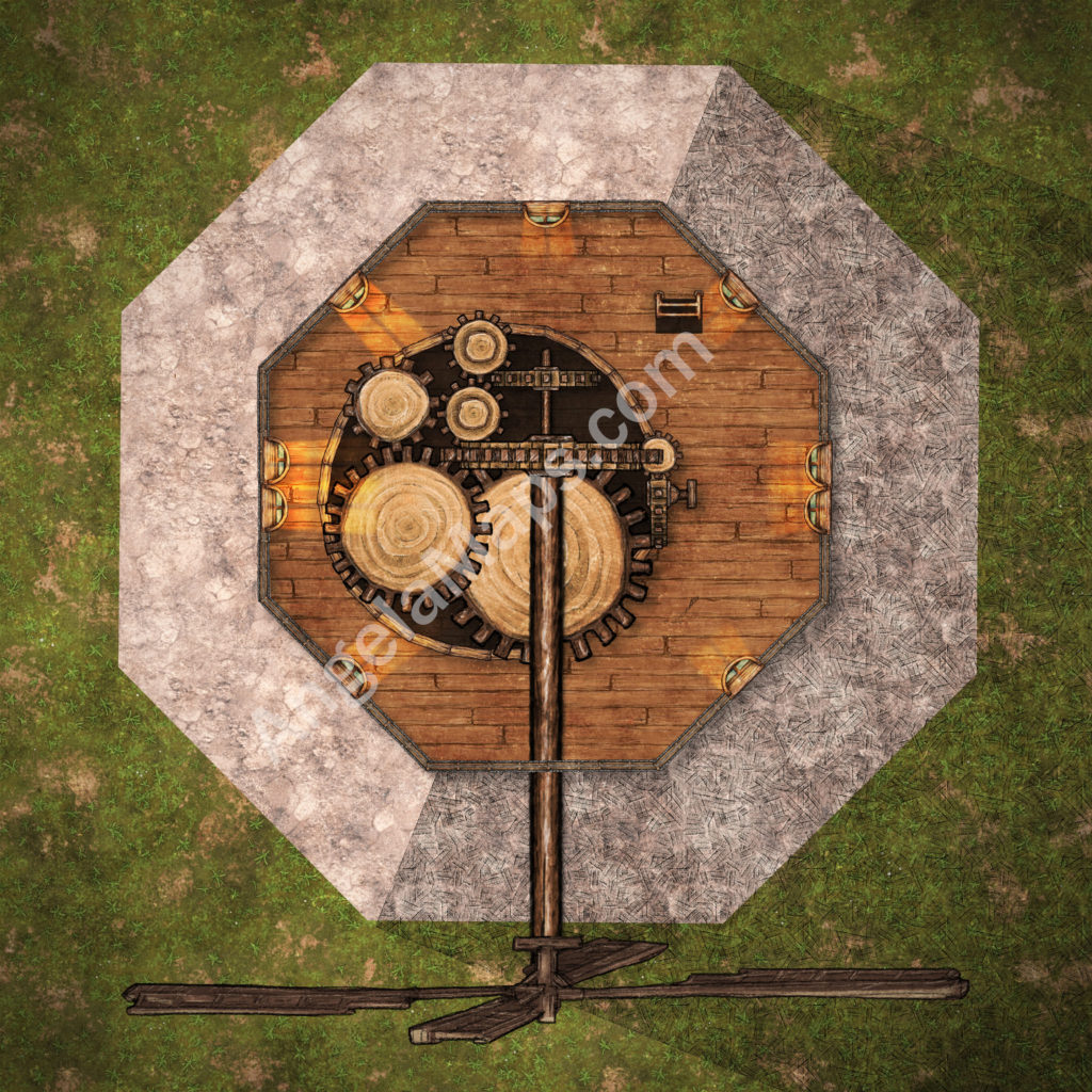Mill battlemap- Foundry VTT support. JPG/WEBM – Spooky Action Games ...