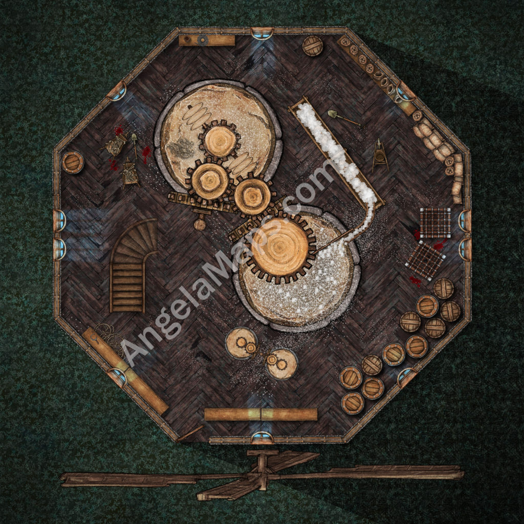Mill battlemap- Foundry VTT support. JPG/WEBM – Spooky Action Games ...