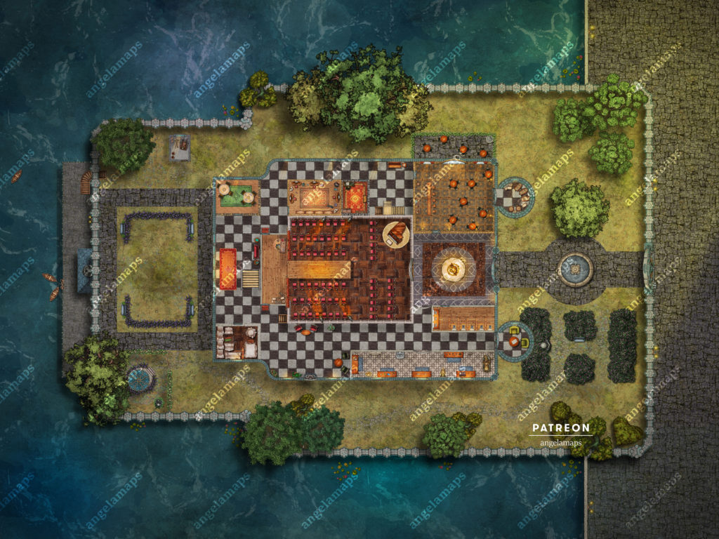 Mansion Battle Map Foundry VTT support – JPG – Spooky Action Games ...