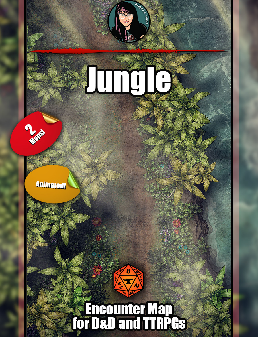 Jungle Battle Map With Foundry Vtt Support Animated Webm ⋆ Spooky Action Games Table Top