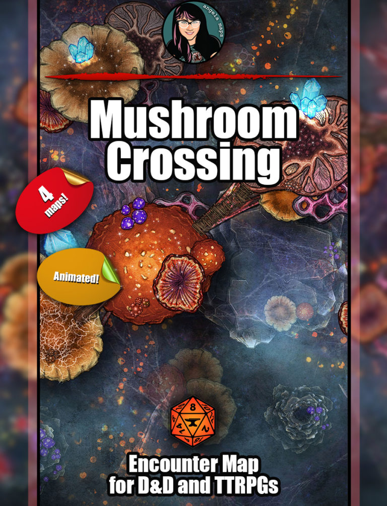Mushroom Crossing Battle Map With Foundry Vtt Support Animated Webm ⋆ Spooky Action Games