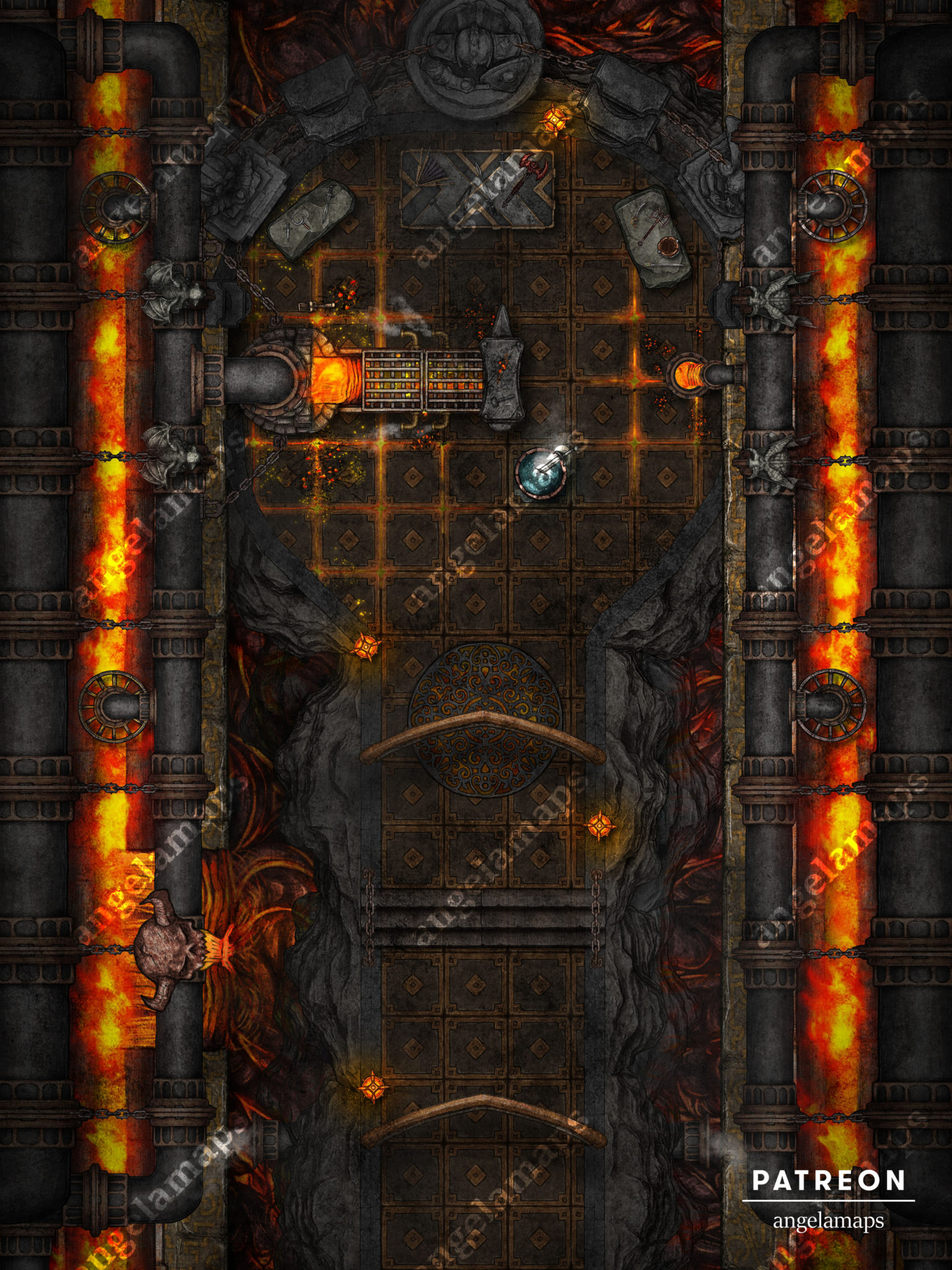 Forge battle map with Foundry VTT support – Animated JPG/WEBM – Spooky ...
