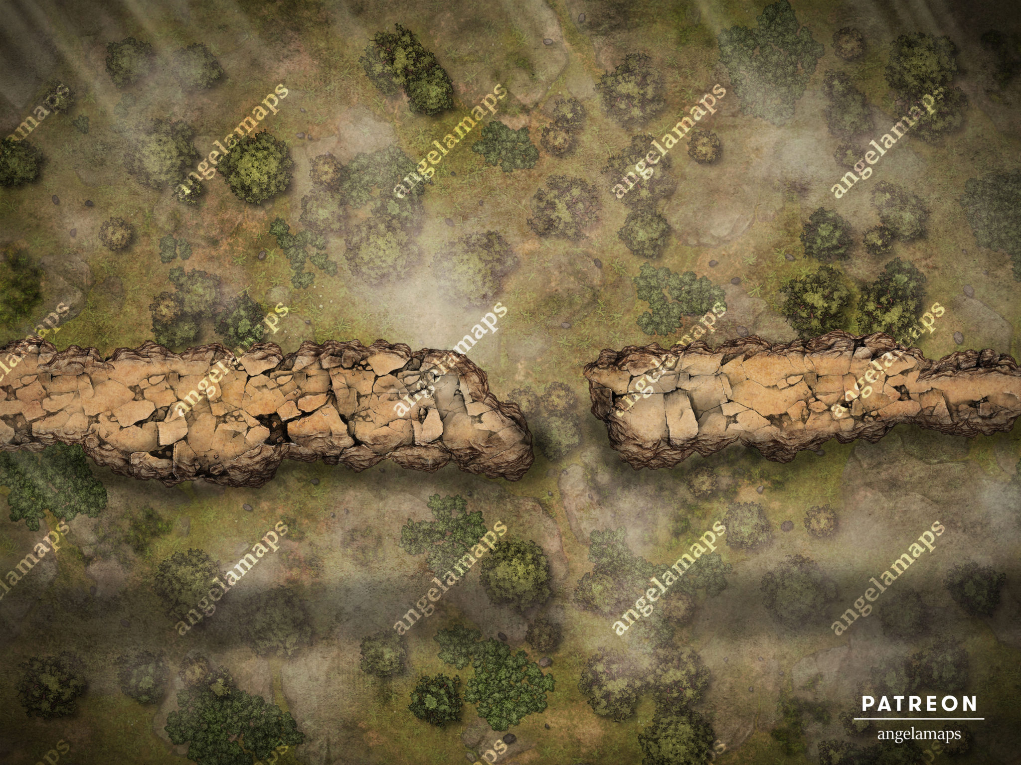 Crumbling Path battle map with Foundry VTT support – Animated JPG/WEBM ...