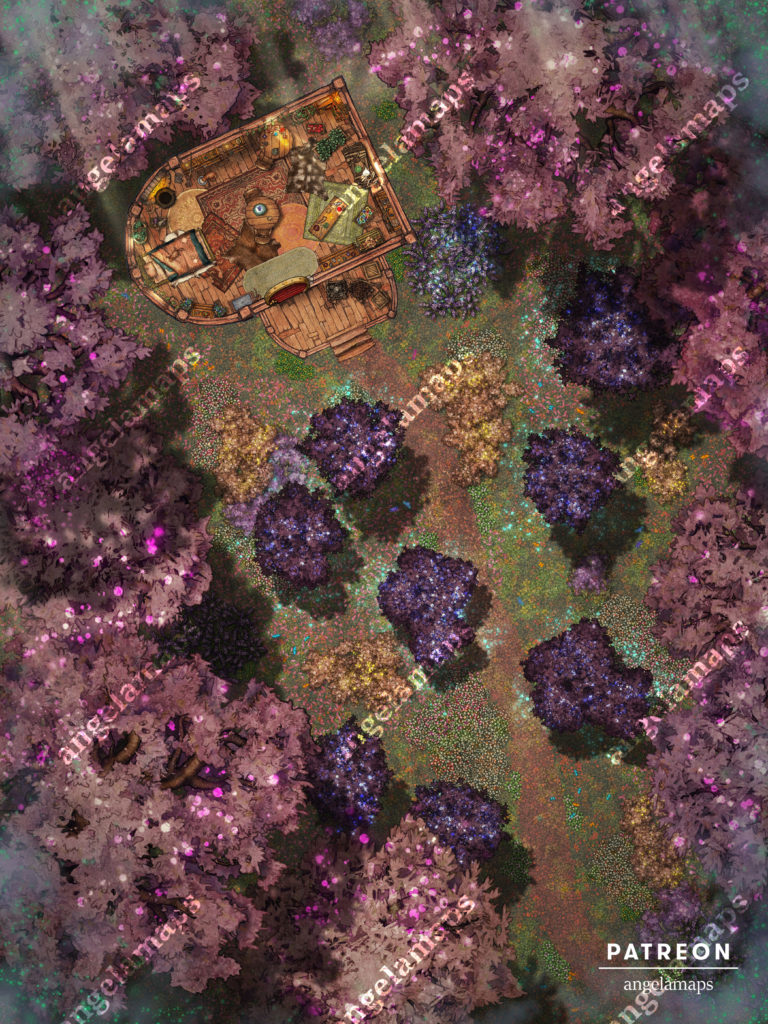 Hag Hut battle map with Foundry VTT support – JPG – Spooky Action Games ...