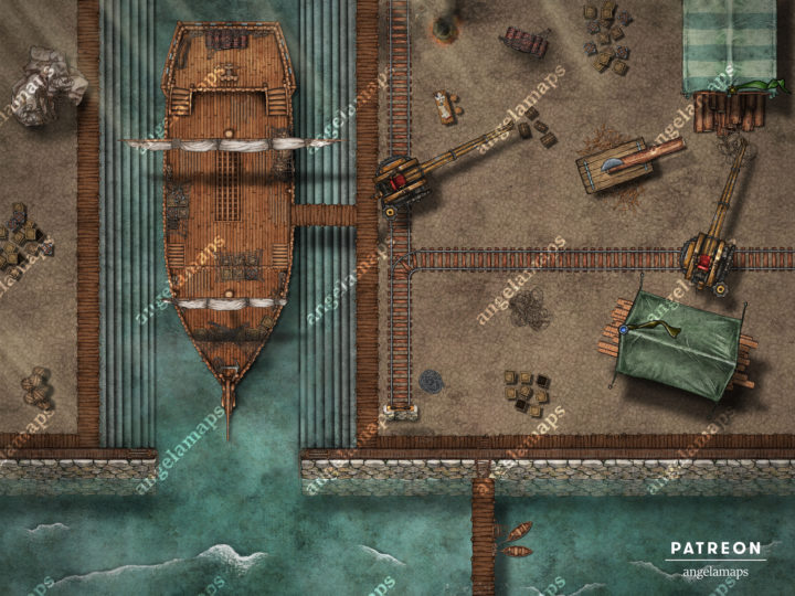 Ship Dock battle map with Foundry VTT support – Animated JPG/WEBM ...