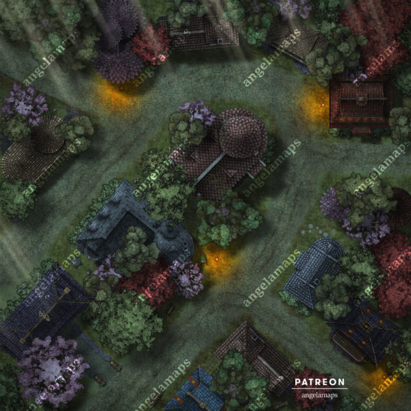 Village Street battle map with Foundry VTT support – Animated JPG/WEBM ...
