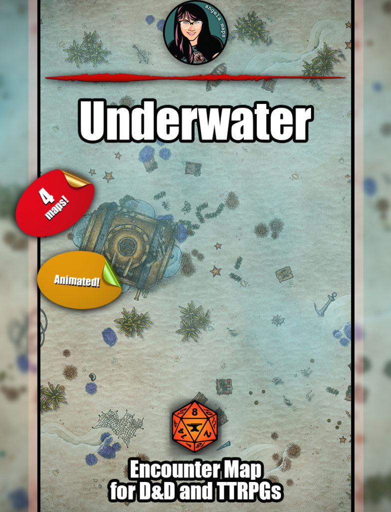 Underwater Animated Battle Map With Foundry Vtt Support ⋆ Spooky Action Games Table Top Role