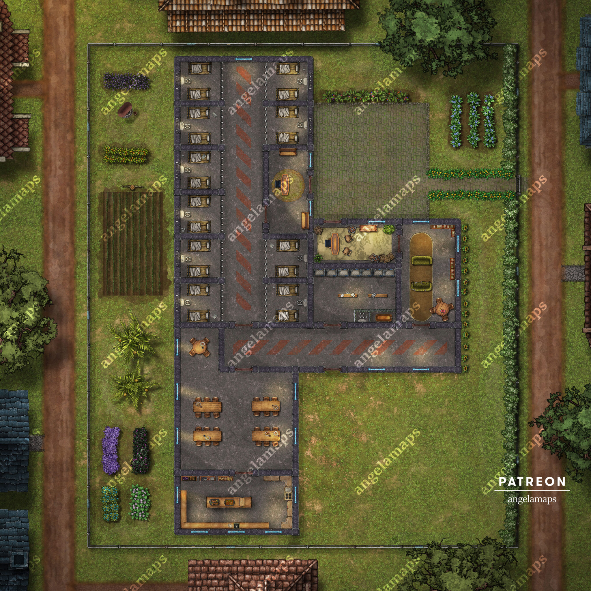 Prison battle map with Foundry VTT support – Spooky Action Games ...