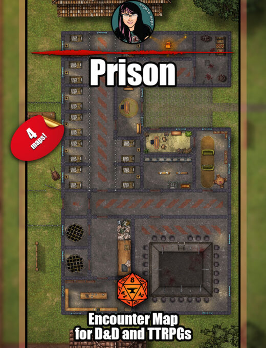 Prison battle map with Foundry VTT support – Spooky Action Games ...