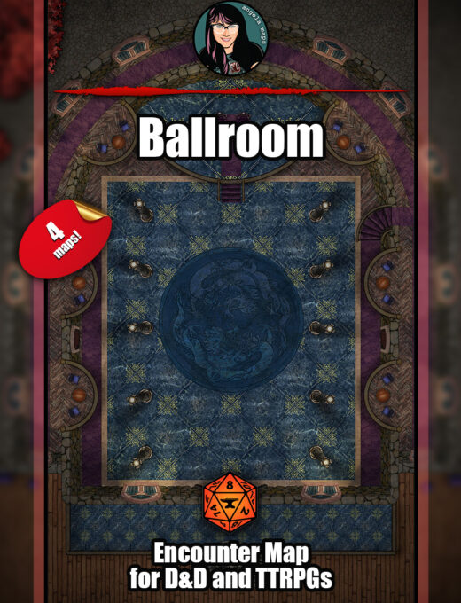 Ballroom – 4 variants battle map pack with Foundry VTT – Spooky Action ...