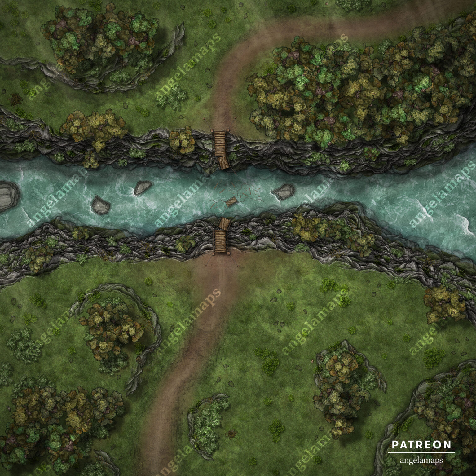 Old Rope Bridge – animated battle map pack with Foundry VTT – Spooky ...
