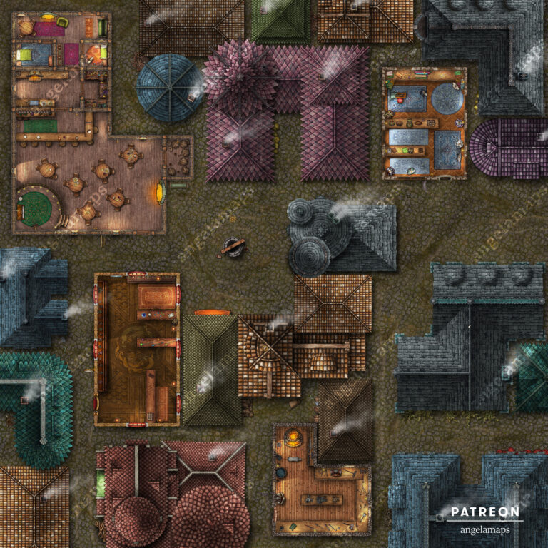 The Streets – 3 variants battle map pack with Foundry VTT – Spooky ...