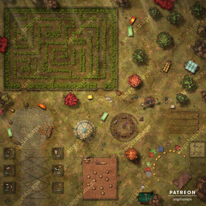 Pumpkin Harvest Festival – 3 variants battle map pack with Foundry VTT ...