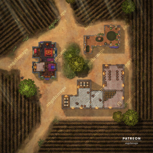 Vineyard – 3 variants battle map pack with Foundry VTT – Spooky Action ...
