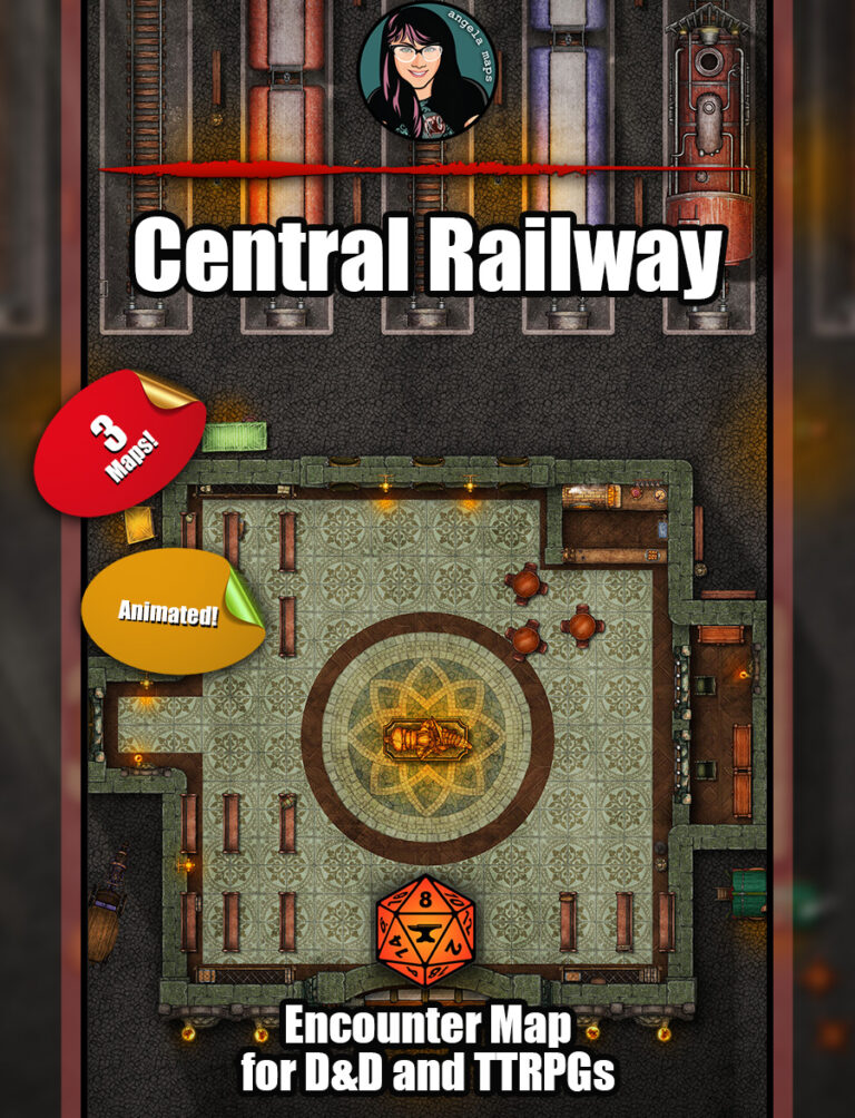 Central Railway- train station animated battle map pack with Foundry ...
