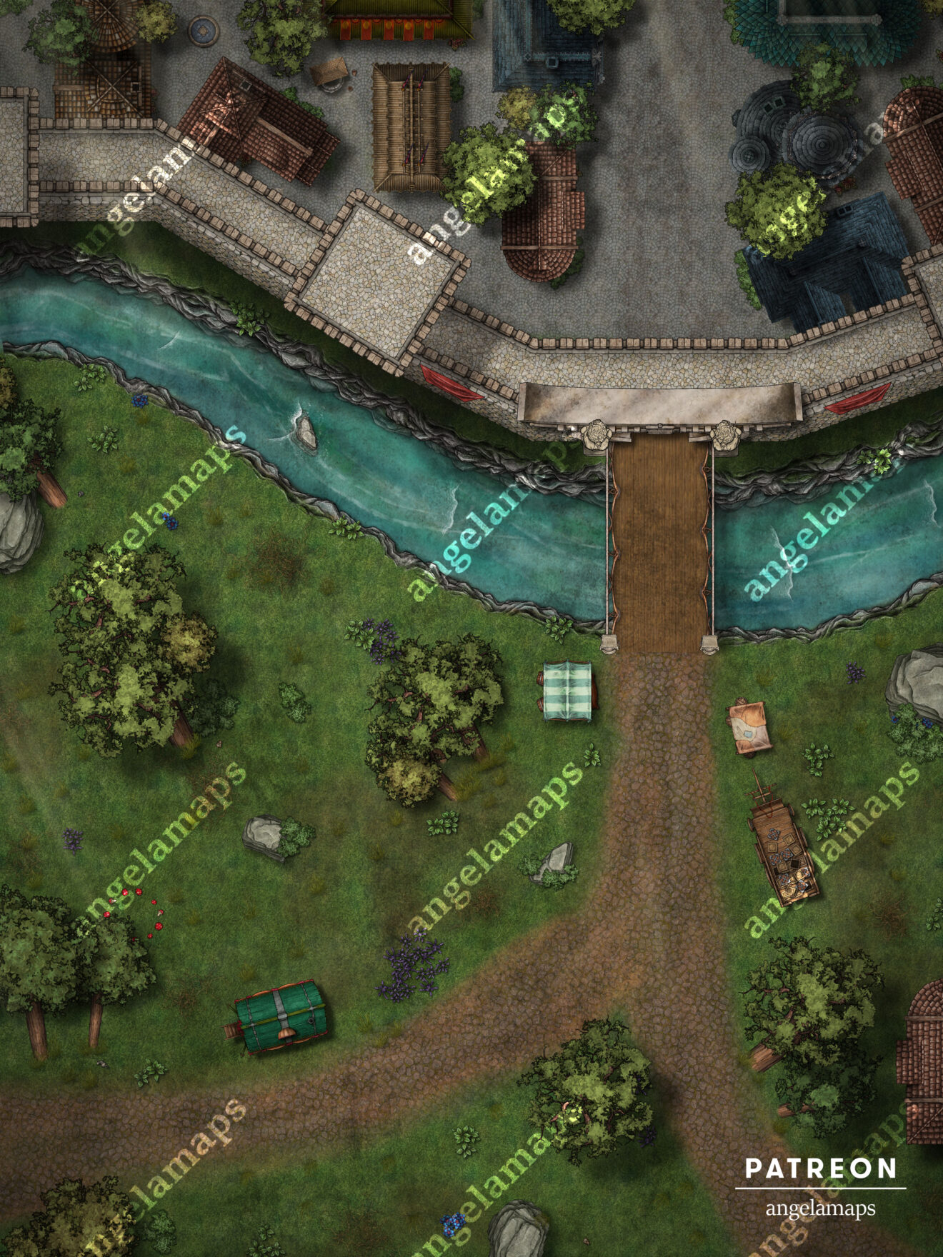 Gates of the City – animated battle map pack with Foundry VTT – Spooky ...