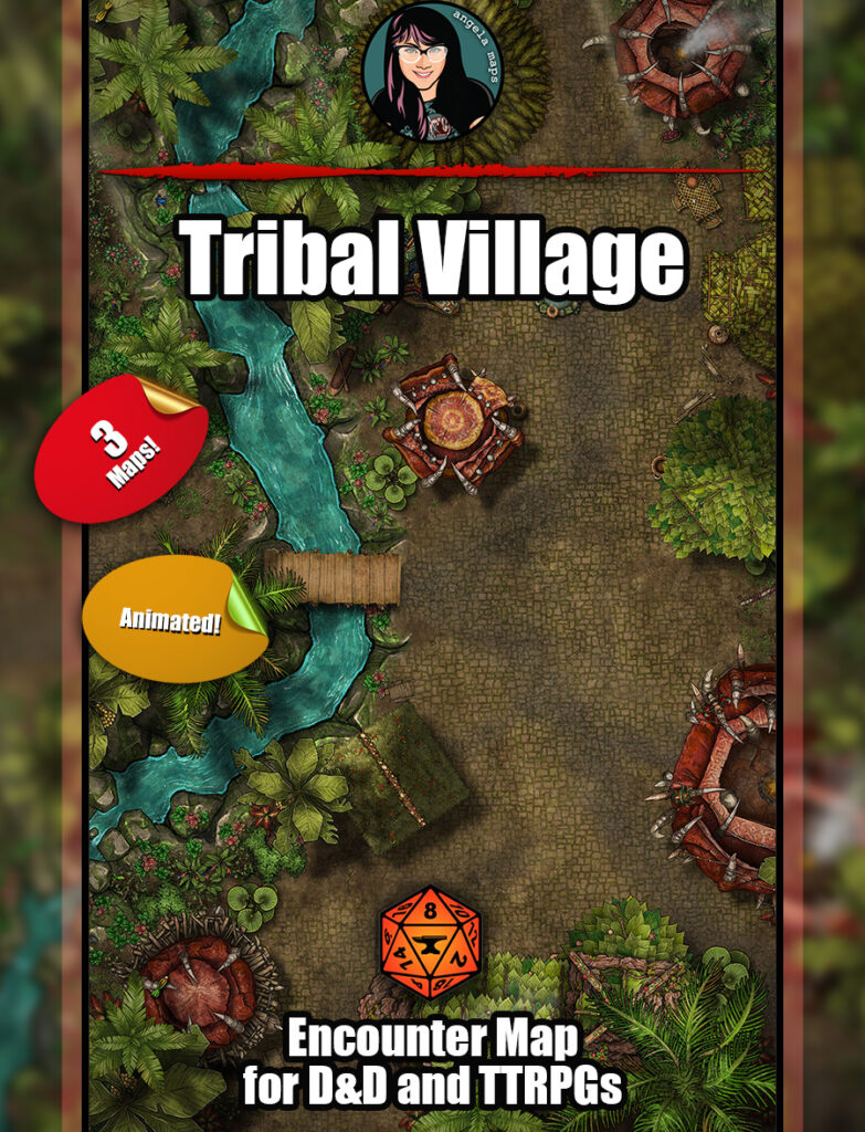 Tribal Village – animated battle map pack with Foundry VTT – Spooky ...